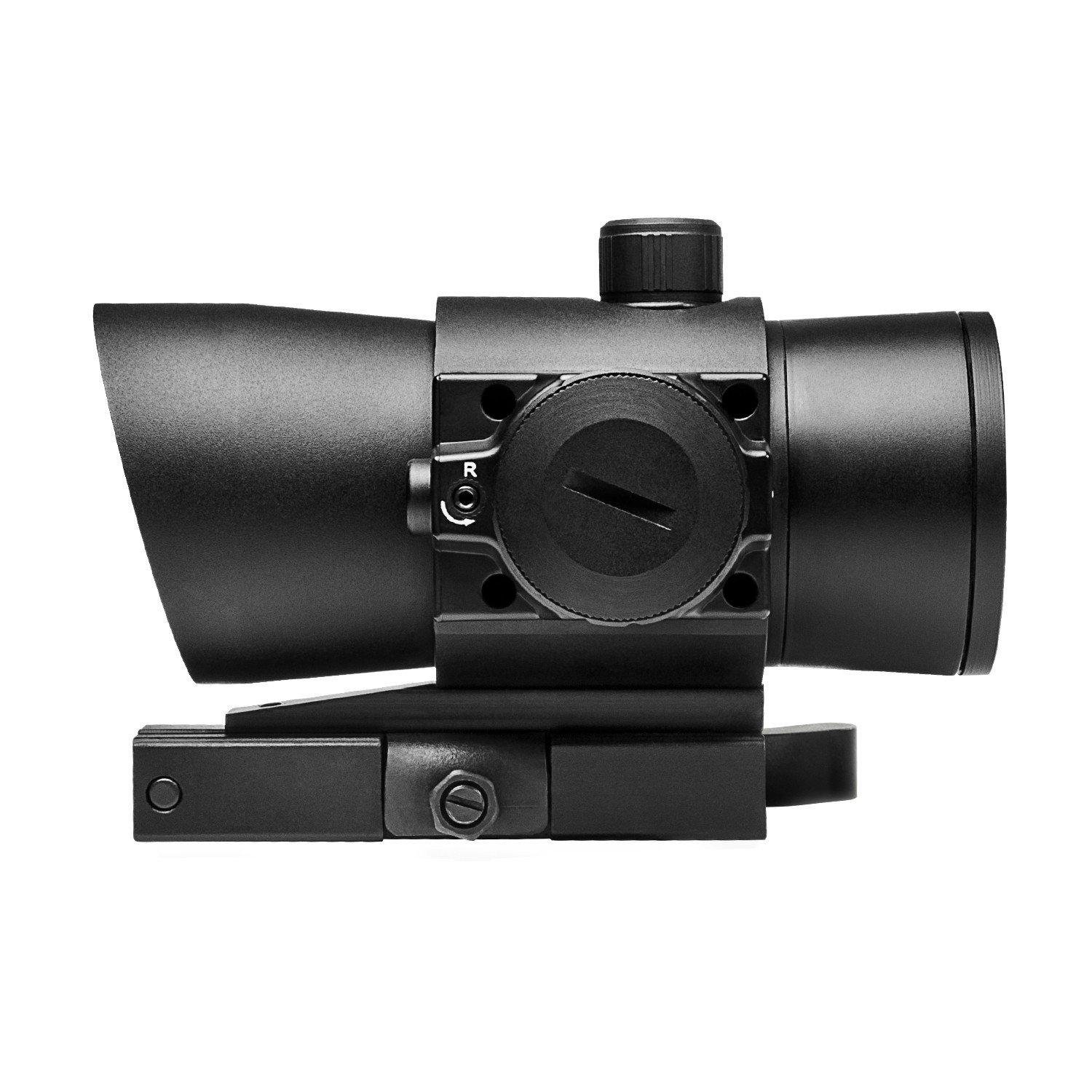 DLB140R* - NcSTAR 1x40 Red Dot Sight w/ Built in Red Laser-QR Weaver ...
