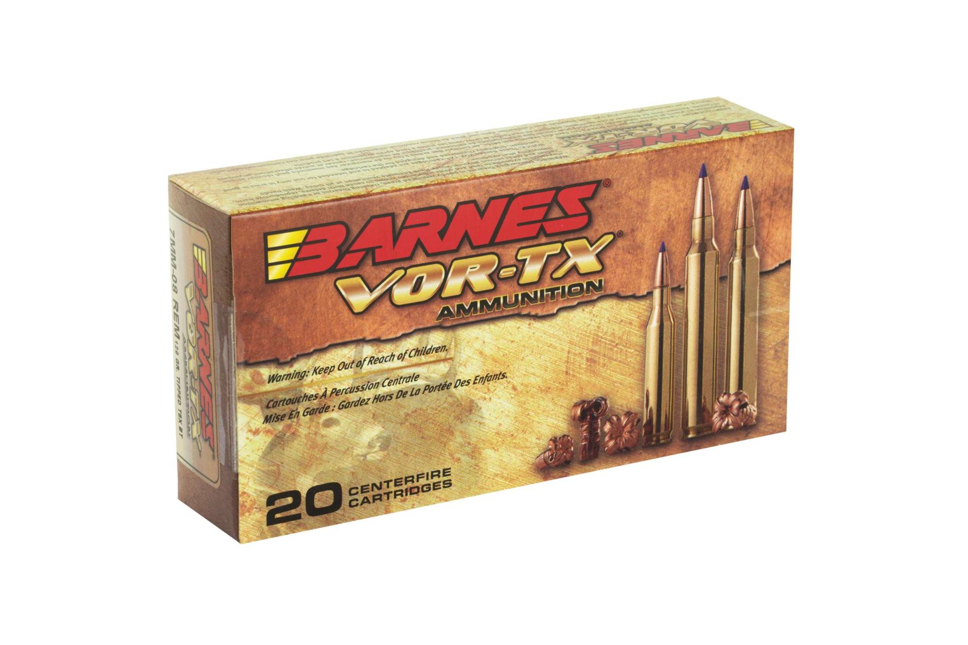 21561 - Barnes VOR-TX 7MM-08 120 Grain Tipped Triple Shock X Boat Tail ...