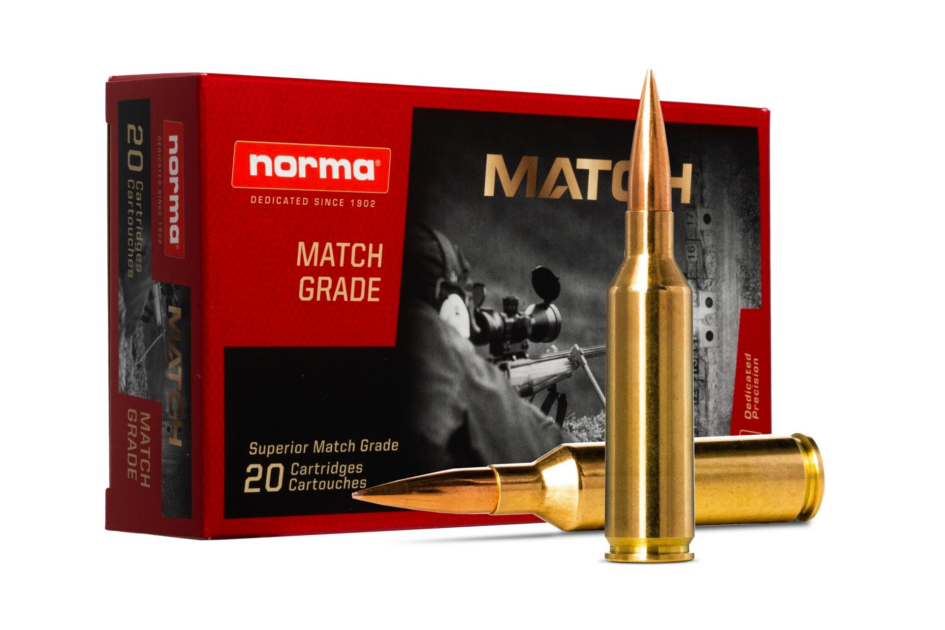 10166462 - Norma Match Ammunition 6.5 PRC 143 Grain Hollow Point Boat ...