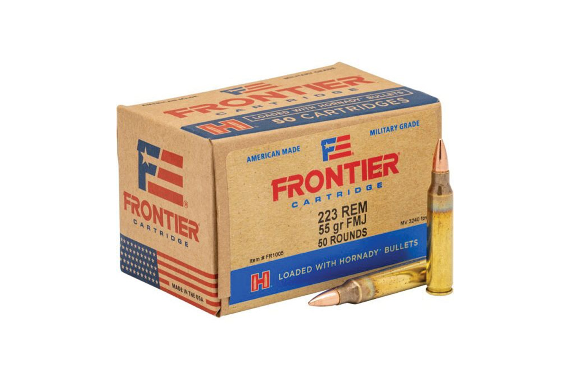 FR1005 - Hornady FR1005 Frontier .223 Remington 55 Grain Full Metal ...